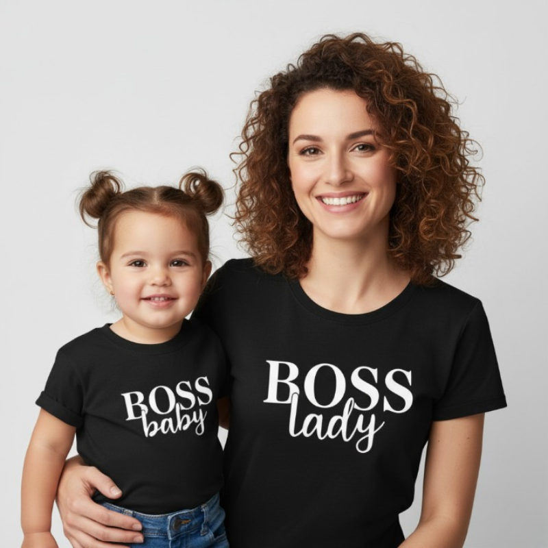Baby & Lady Boss T-shirts – Matching Outfits